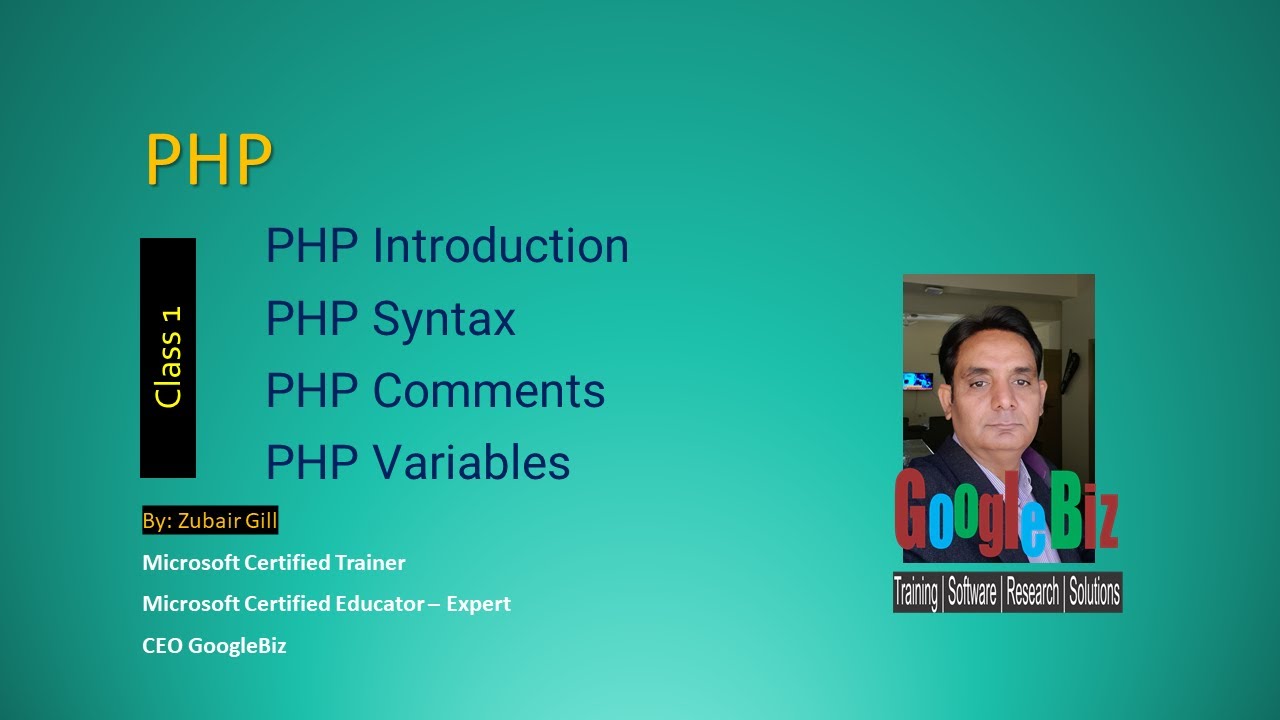 Php Introduction Php Syntax Php Comments Php Variables Youtube