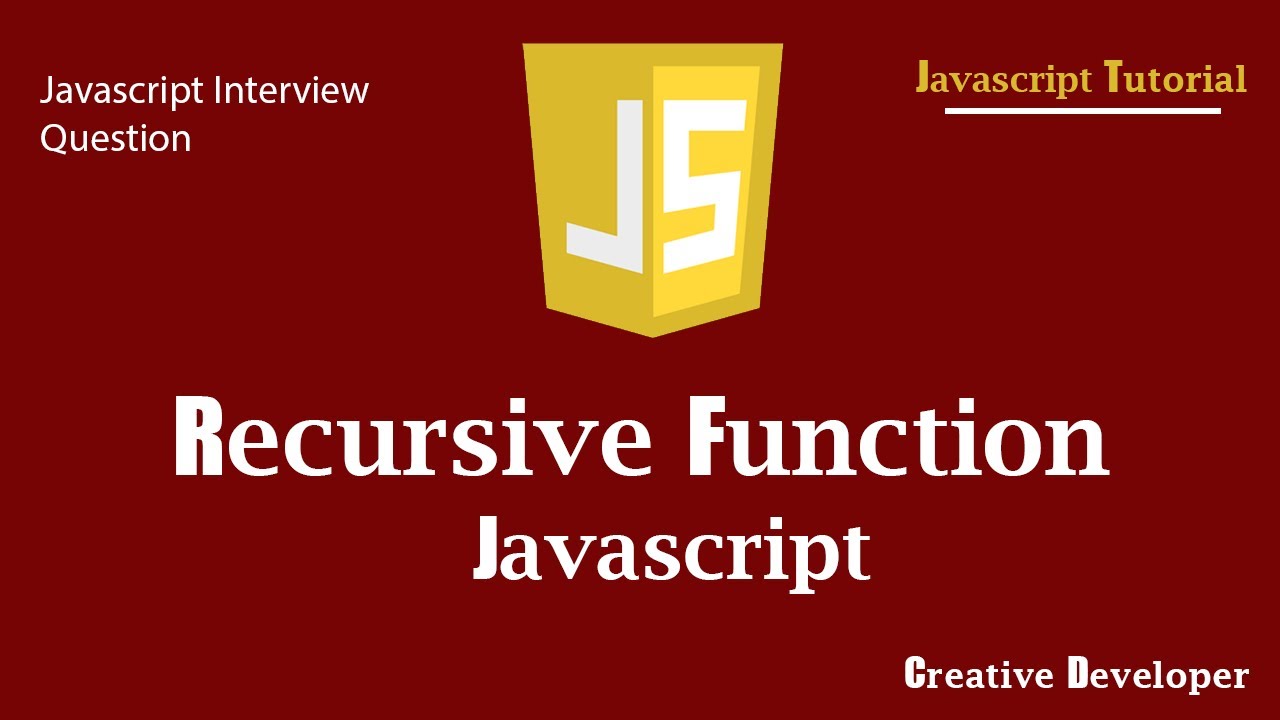 Recursive Function Javascript Javascript Tutorial Javascript Course