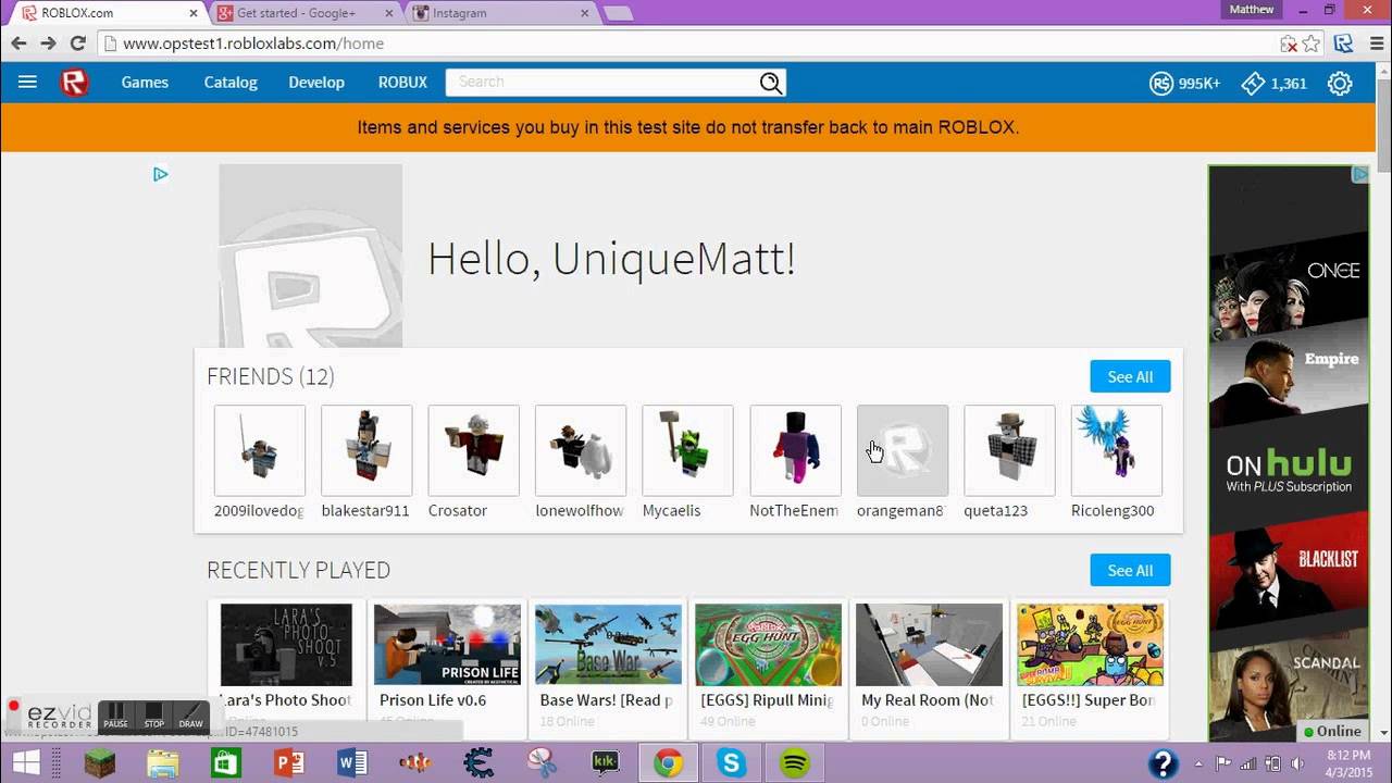 Roblox Home Screen 2021 Botsnbvmb