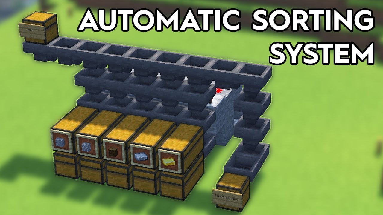 Minecraft Full Automatic Sorting System 1 20 Youtube