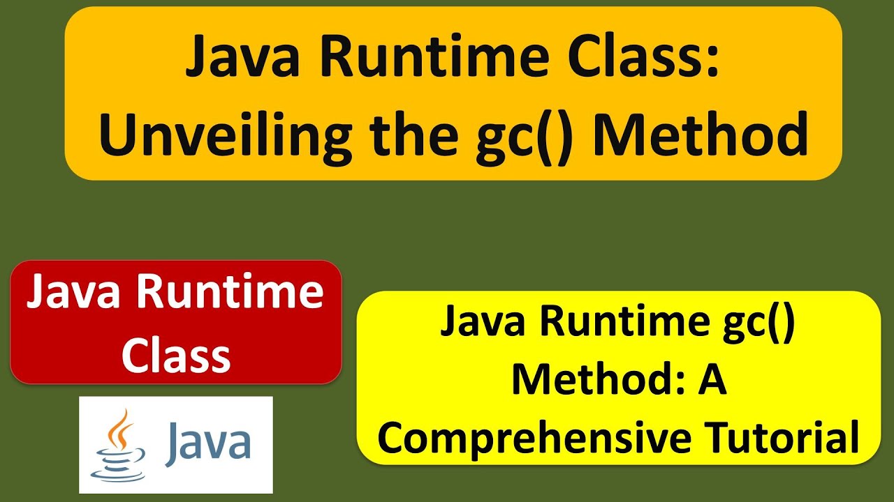 Java Runtime Class Unveiling The Gc Method Java Tutorial Youtube