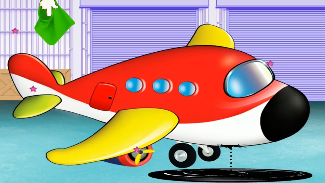 Airplane Cartoon For Kids Airplane Repair Airplanes For Kids Youtube