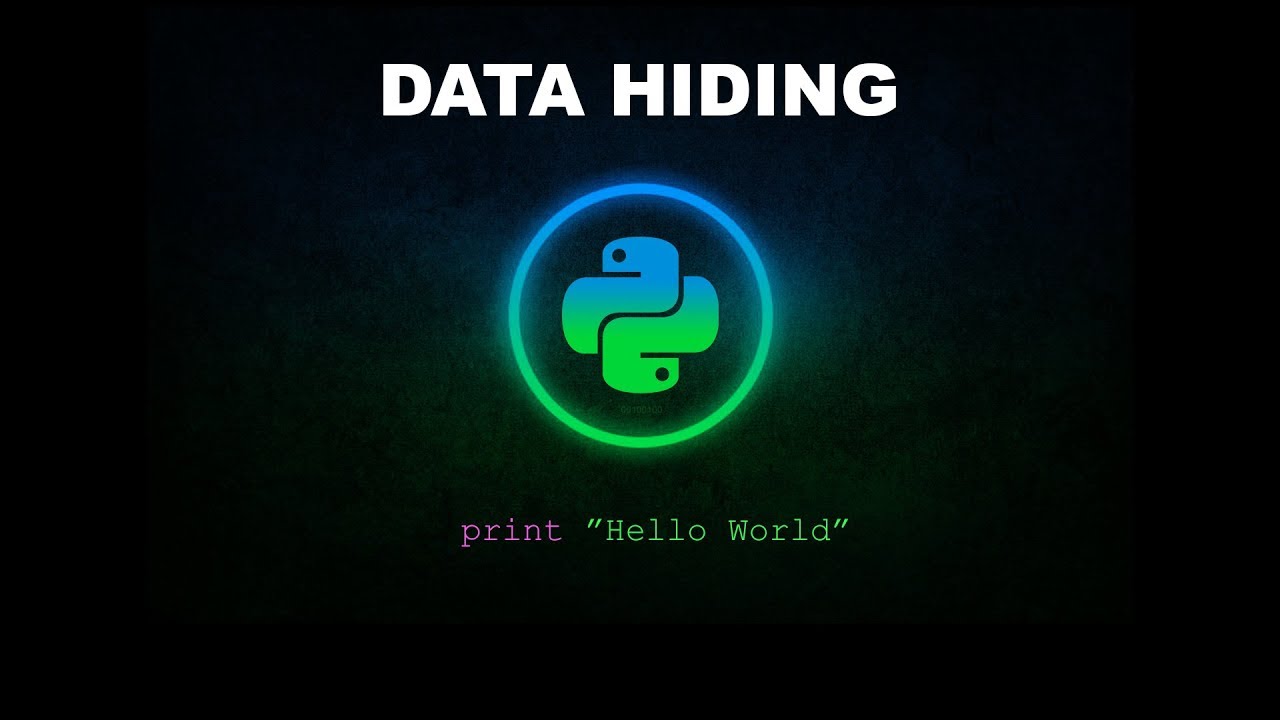 Classes And Objects Data Hiding Python Programming Youtube