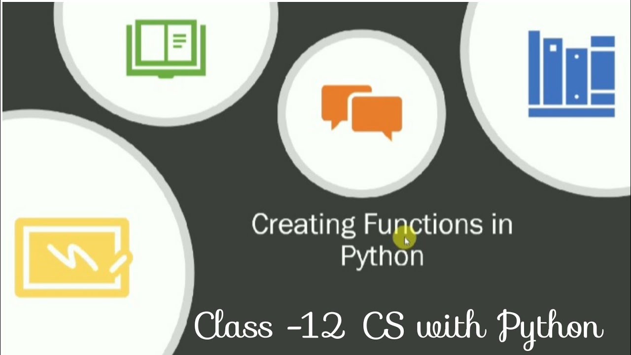 Python Class12 Functions In Python Youtube