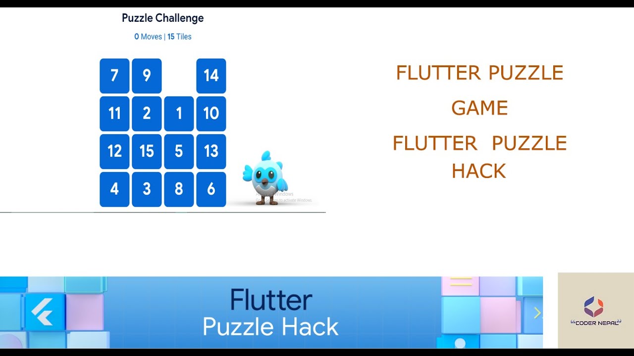 Flutter Puzzle Game Flutter Puzzlehack 2022 Youtube