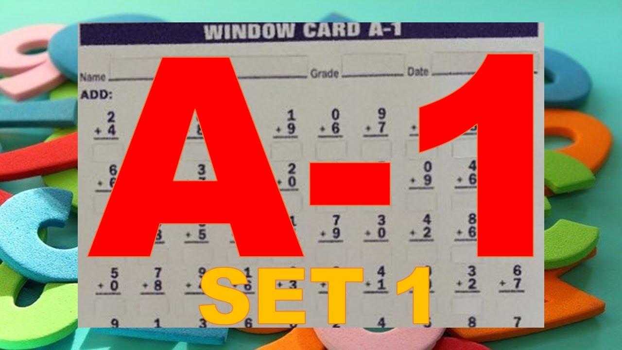 A 1 Dd Card Practice Set 1 Window Card Youtube