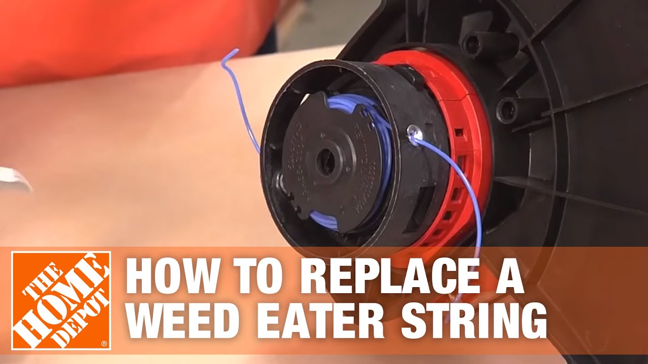 Replacing A Weed Eater String String Trimmer Line The Home Depot