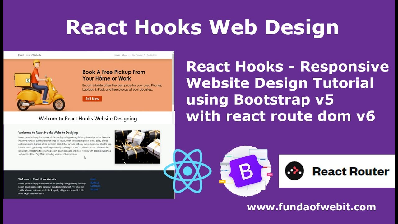 React Hooks Responsive Website Design Tutorial Using Bootstrap V5