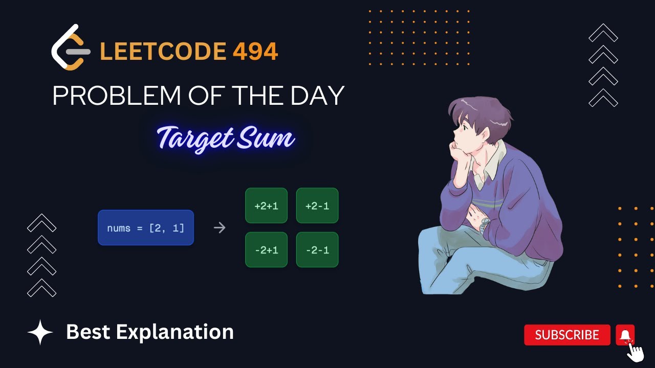 Target Sum Dynamic Programming Leetcode Explained Youtube