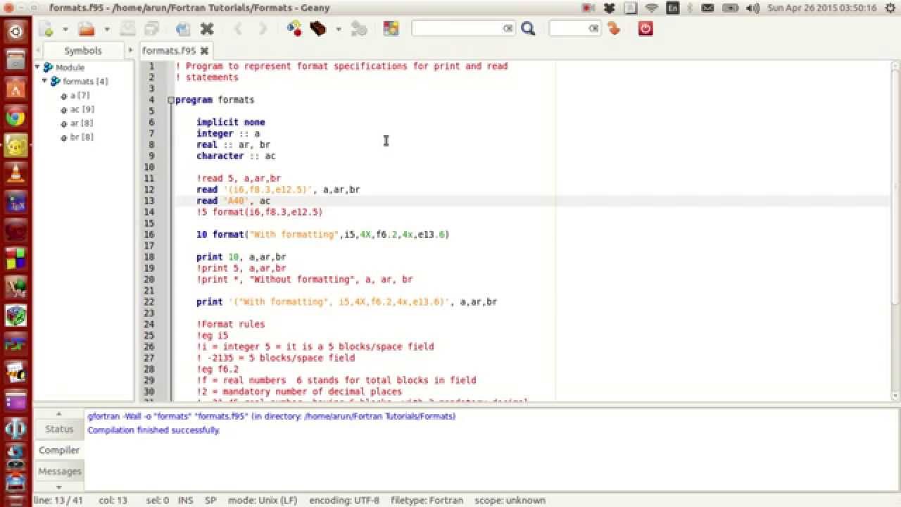 Fortran Format