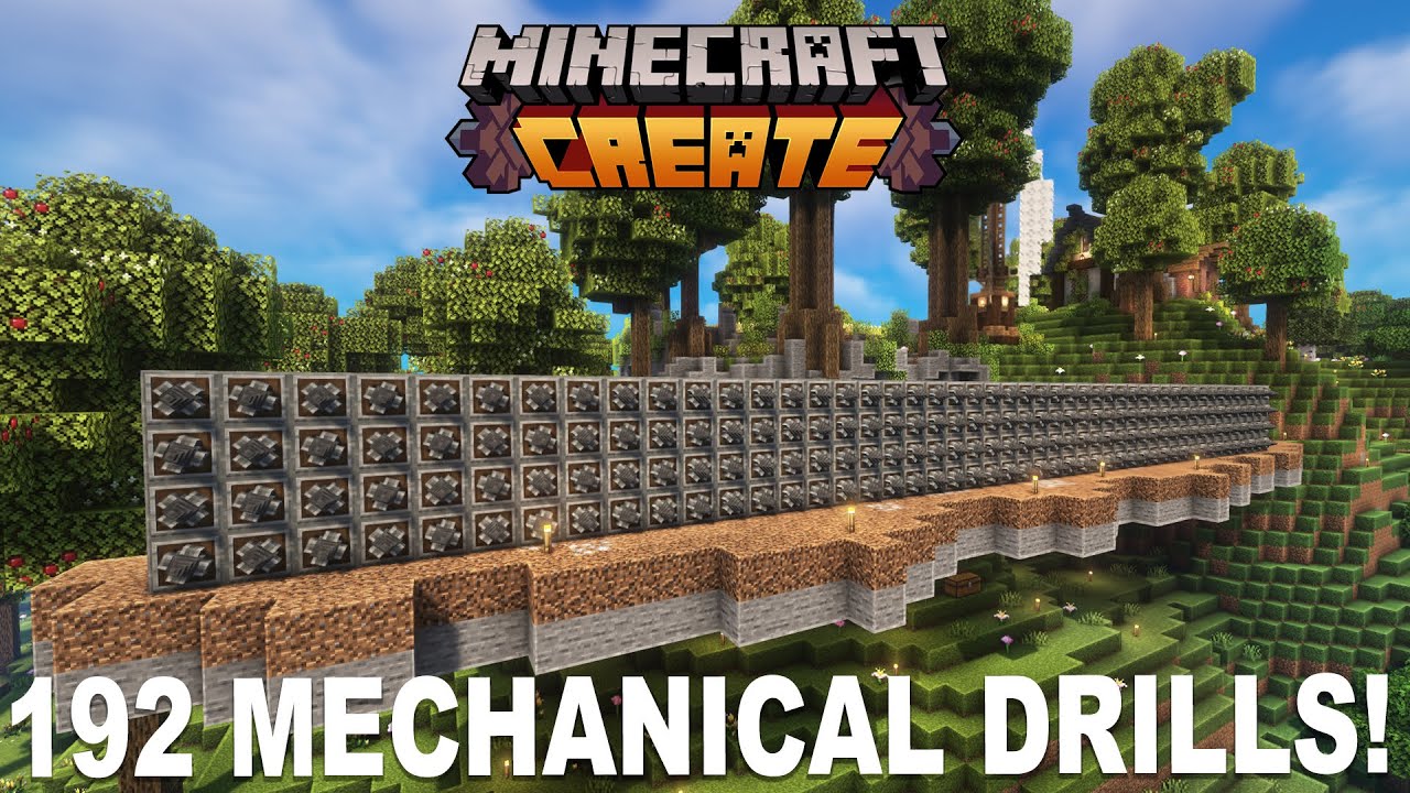 Automatic Mining Rig With Minecraft Createmod Create Mod Smp Ep06