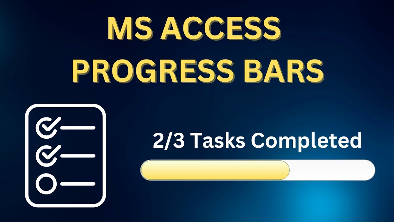 How To Use Interactive Progress Bars In Microsoft Access Step By Step