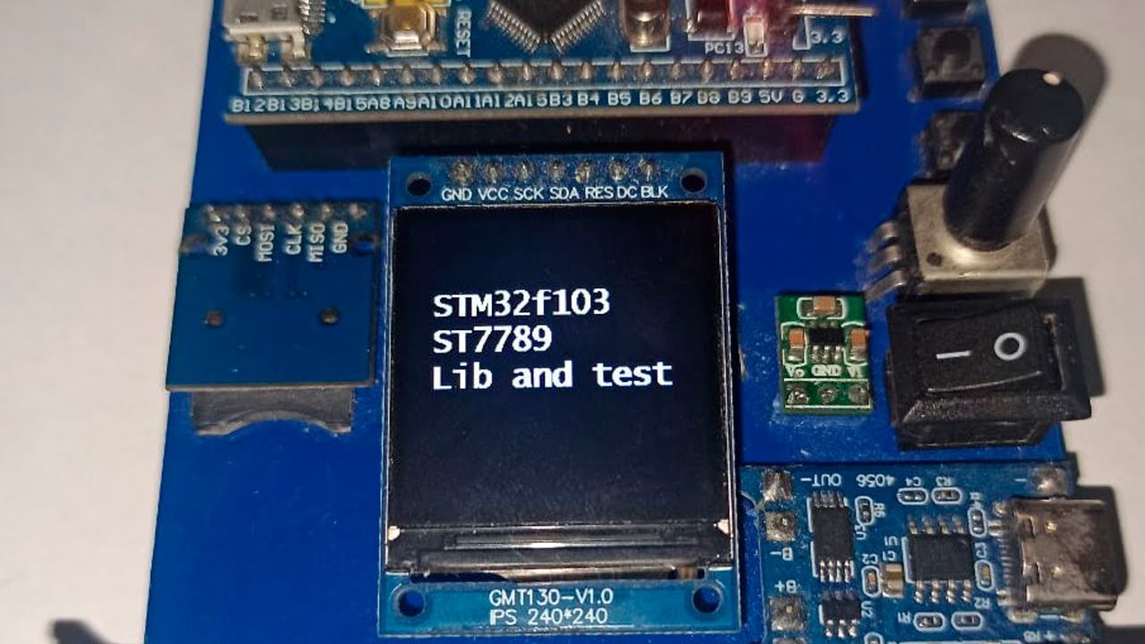 Stm32f103 St7789 Library And Test Youtube