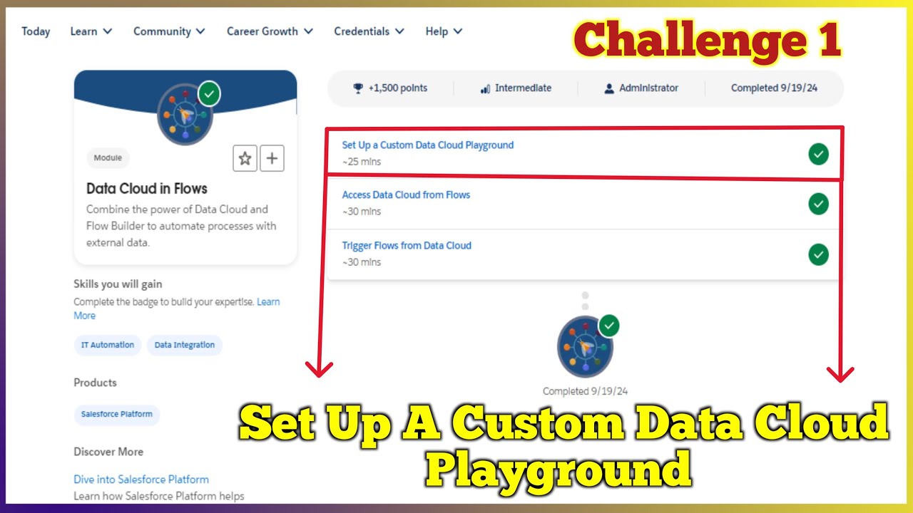 Set Up A Custom Data Cloud Playground Data Cloud In Flows Challenge