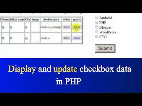 Display And Update Checkbox Data In Php Php Tutorial 24 Youtube