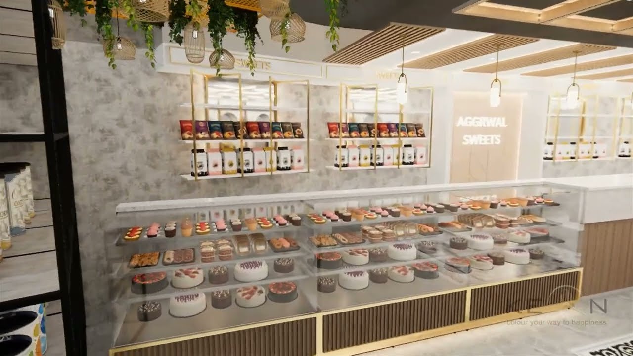 3d Walkthrough Of A Bakery Bakery Design Youtube