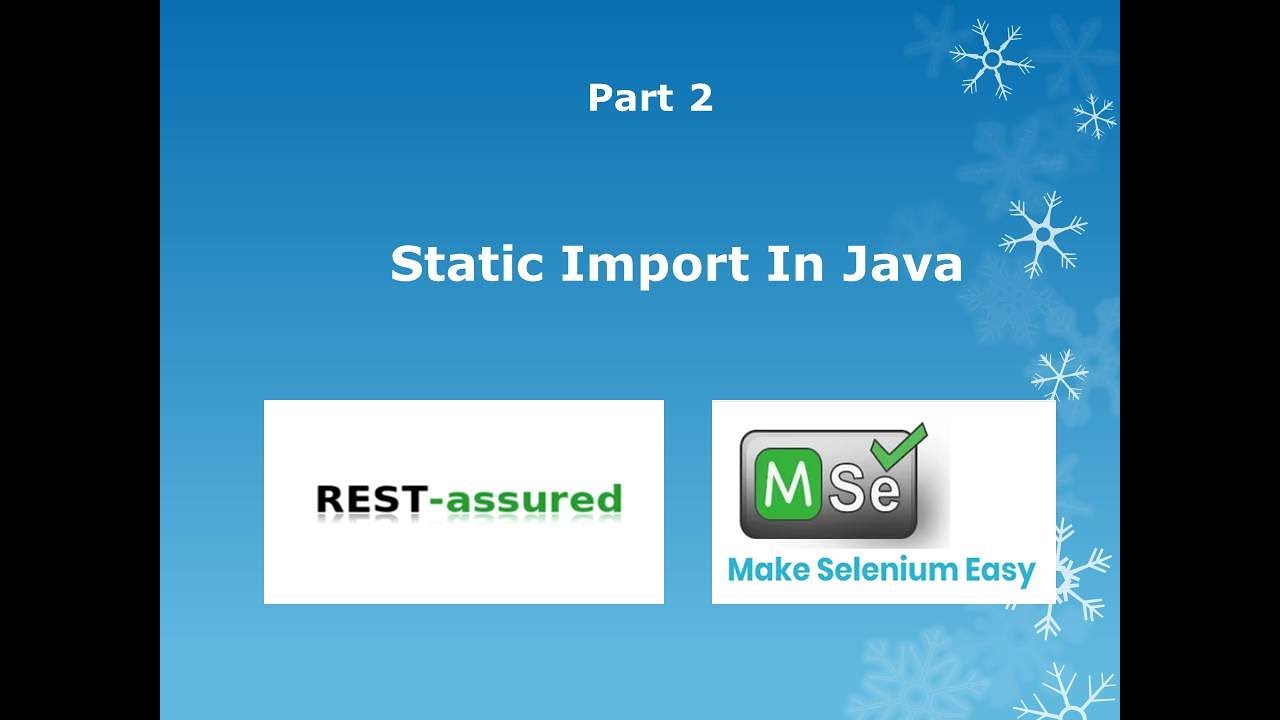 2 Static Import In Java Youtube