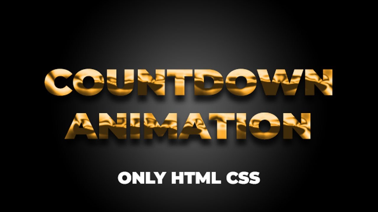How To Create Countdown Animation Using Css No Javascript Youtube