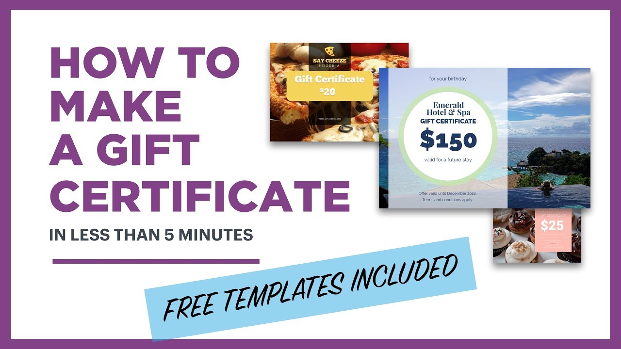 How To Make A Gift Certificate Free Template Included Youtube