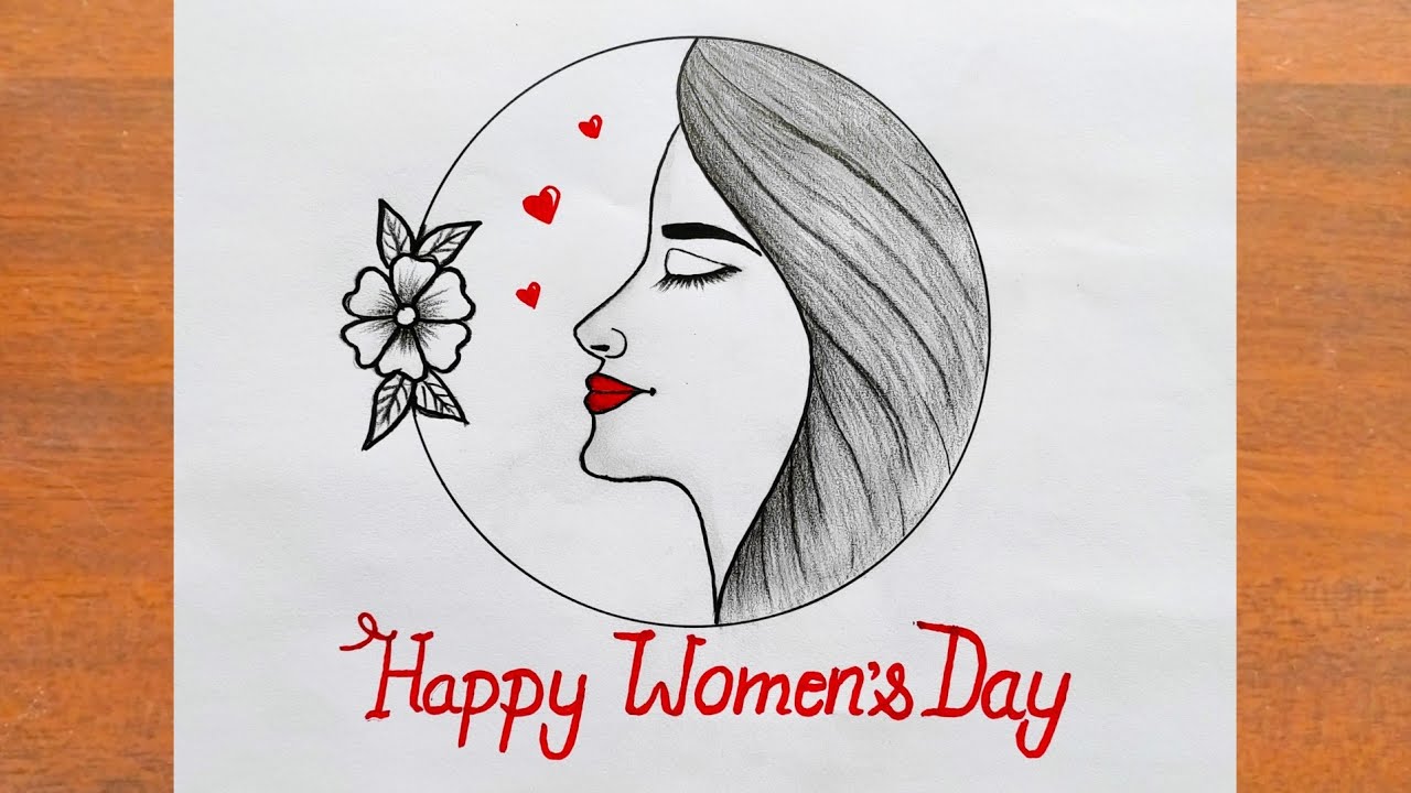 International Women S Day Drawing How To Draw International Women S