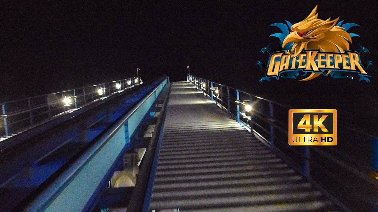 Gatekeeper Night Ride Pov 4k Front Row B M Wing Roller Coaster Cedar