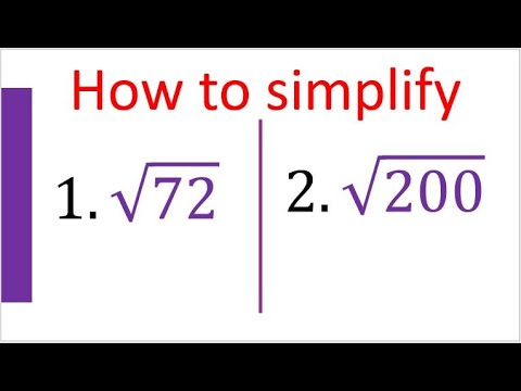 The Secret To Simplify Non Perfect Square Roots Youtube