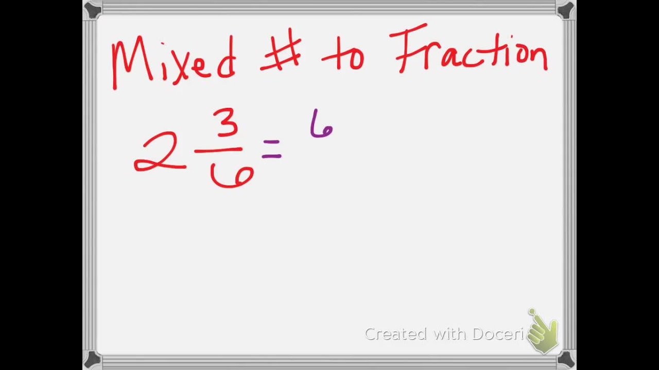 Lesson 7 6 Fractions Mixed Numbers Youtube