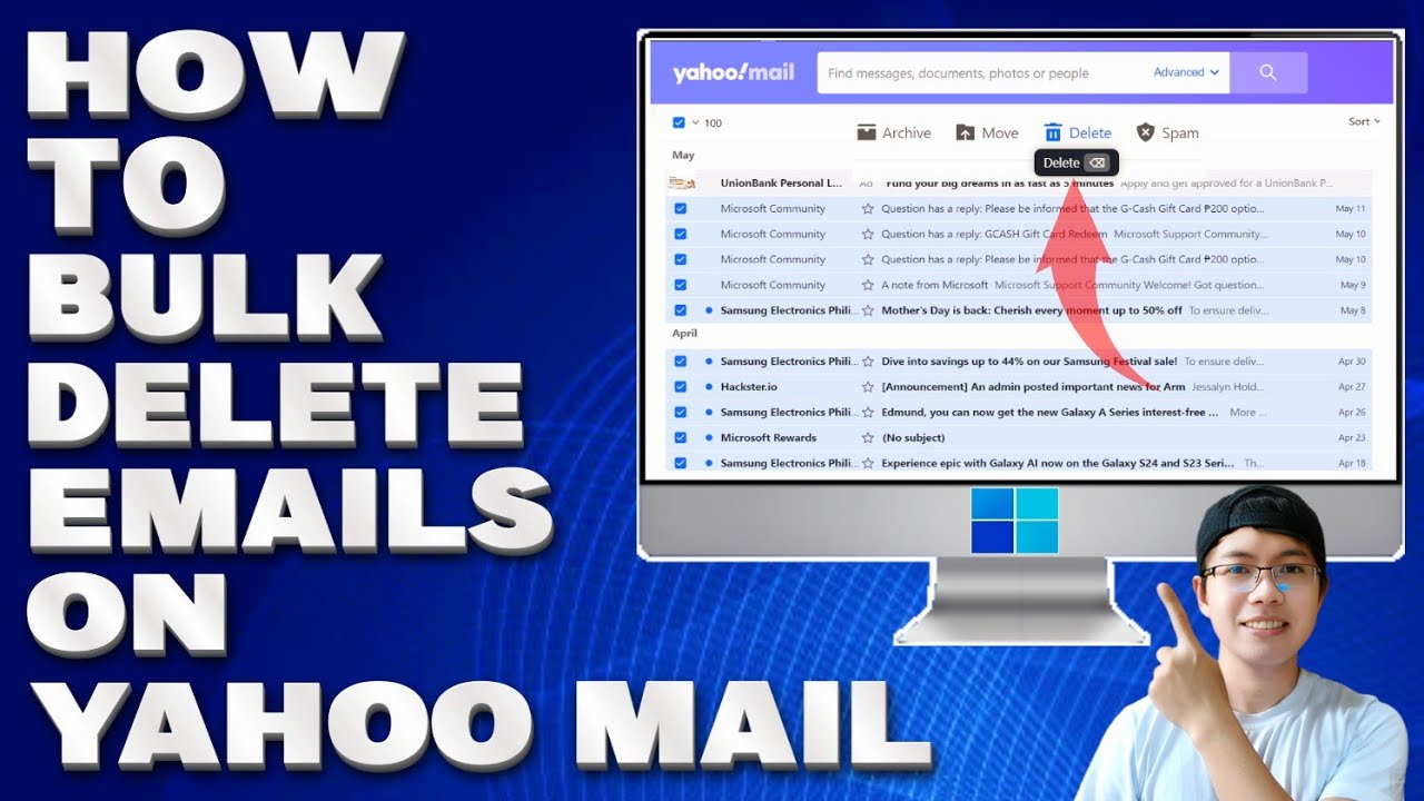 How To Bulk Delete Emails On Yahoo Mail Guide Youtube
