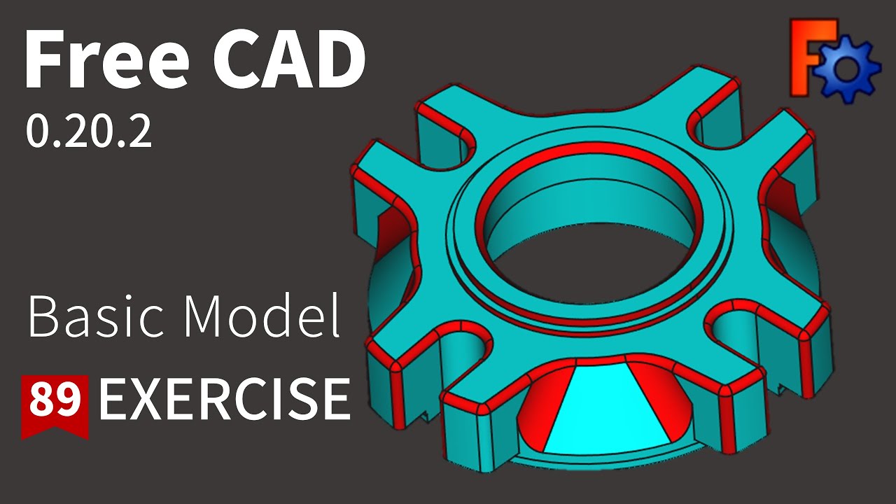Freecad Tutorial For Beginners Basic Model Exercise Youtube