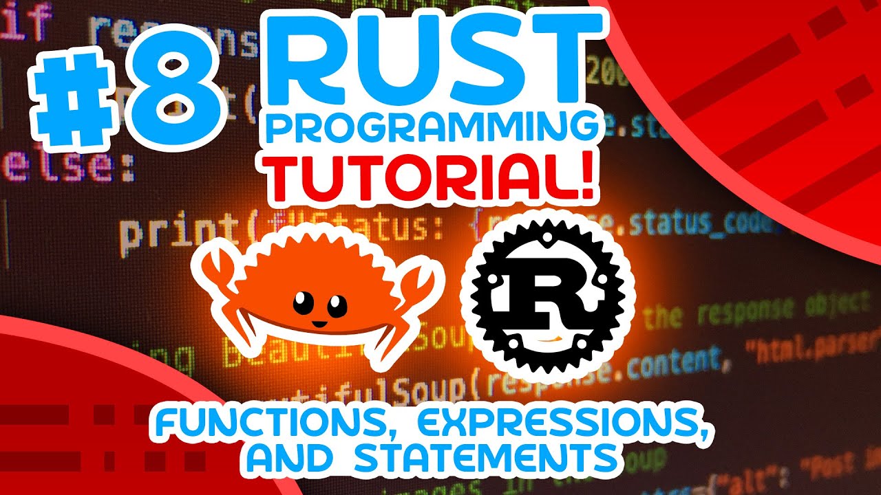Rust Tutorial 8 Functions Expressions Statements Youtube