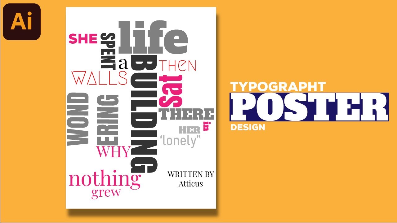 Typography Poster Design In Illustrator Adobe Illustrator Tutorials