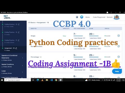 Python Coding Assignment 1b Nxt Wave Nxtwave Ccbpacademy Coding