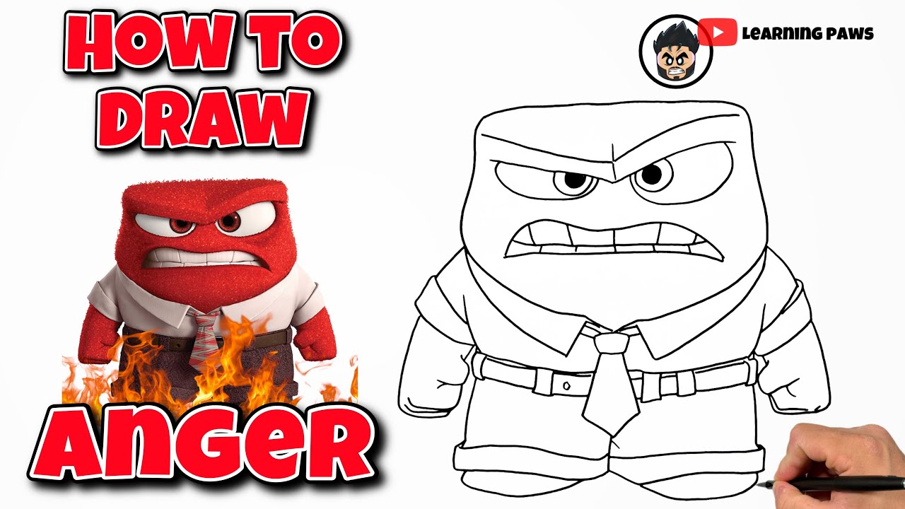How To Draw Anger Inside Out 2 Step By Step Drawing Artist Art