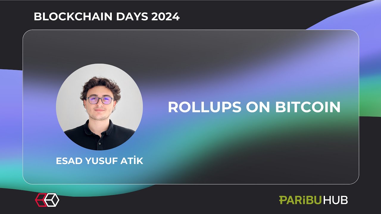Blockchain Days Rollups On Bitcoin Esad Yusuf Atik Youtube