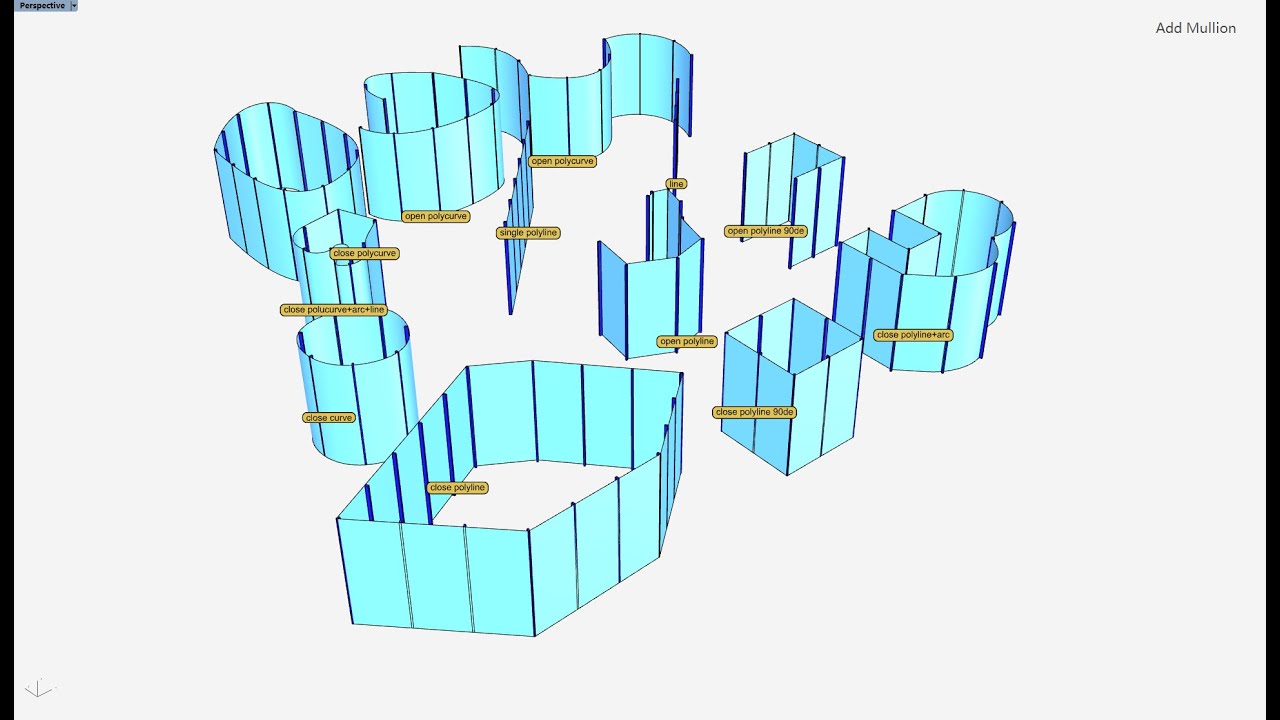 Rhino Python Script Add Mullion Youtube
