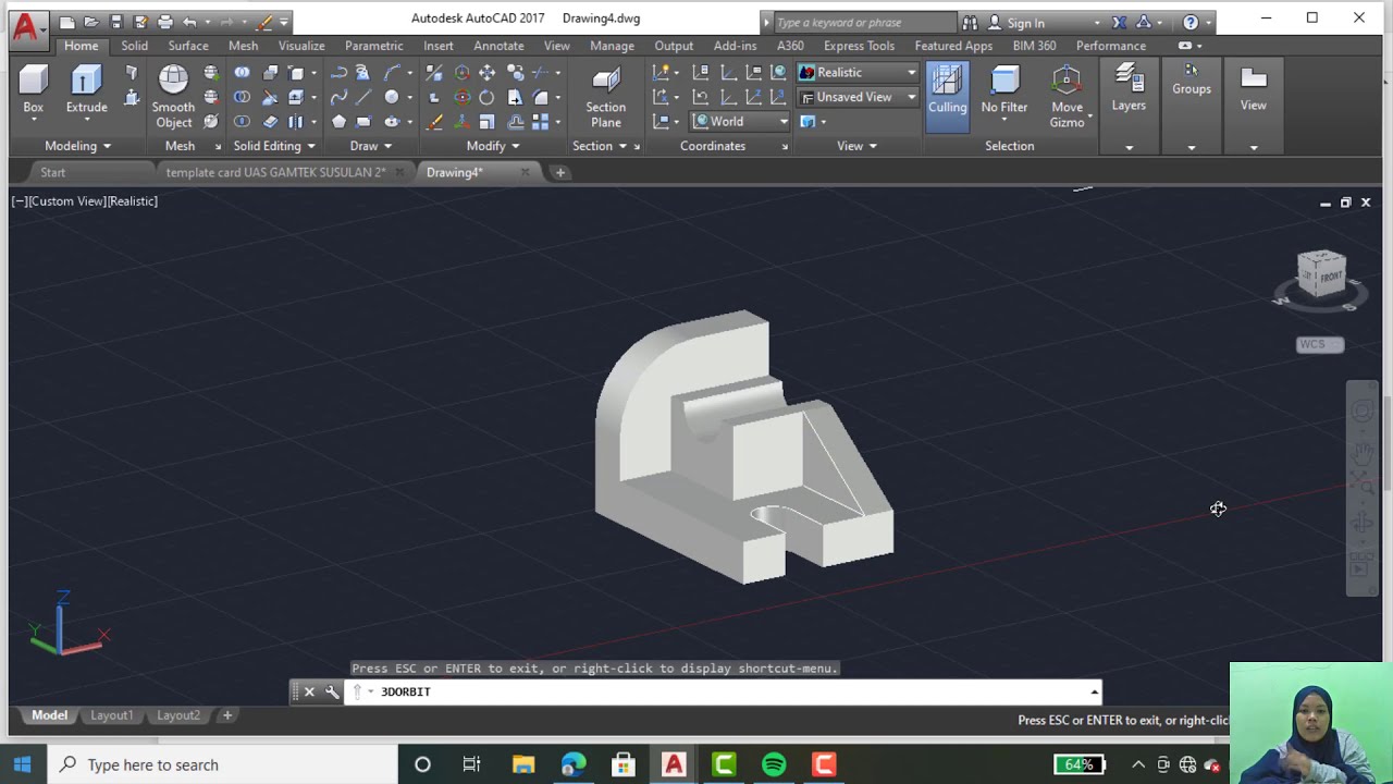 Tutorial Autocad Gambar 3d Untuk Pemula Youtube