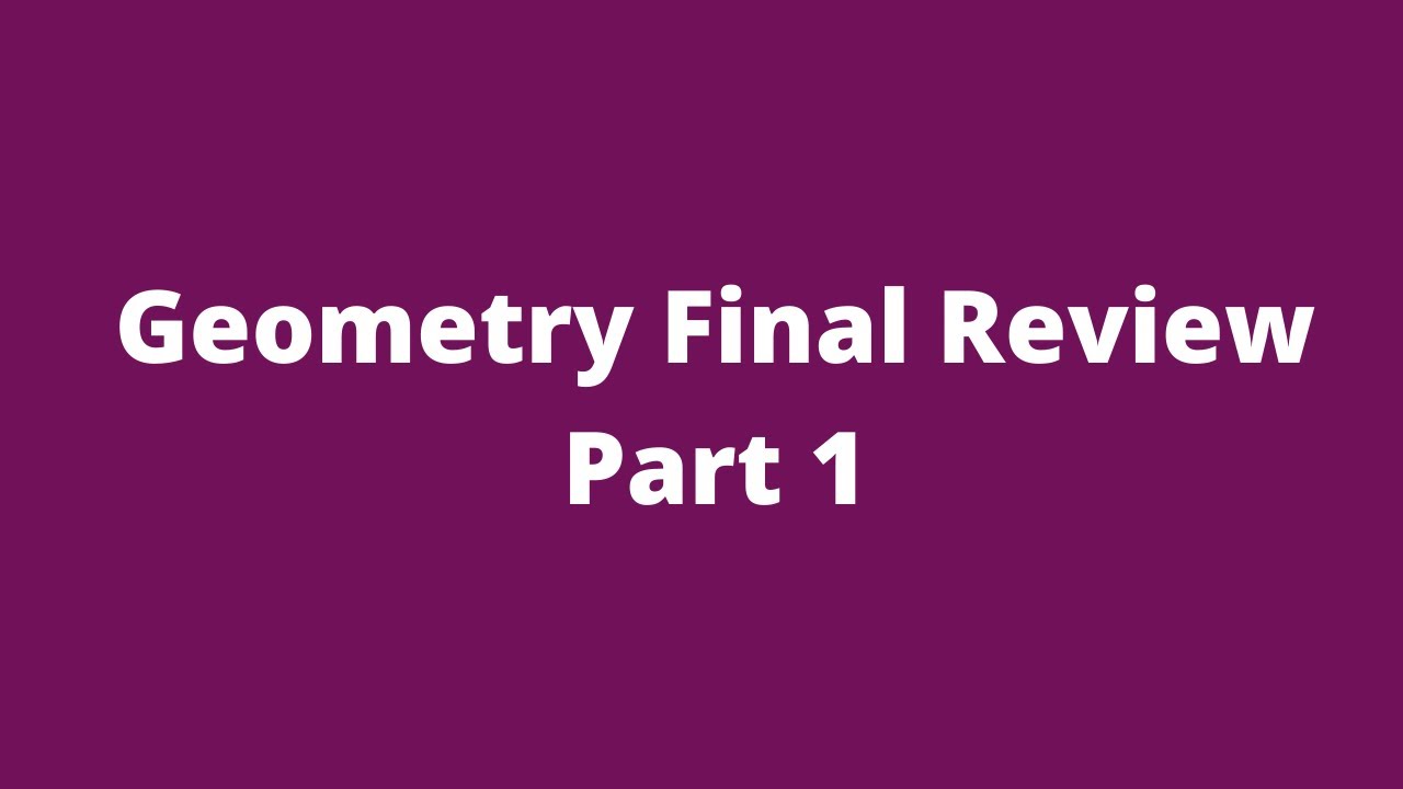 Geometry Eoc Practice Test Final Exam Review Part 1 Youtube
