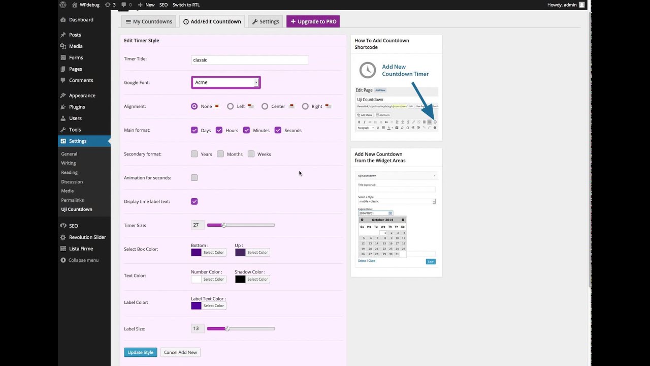 Wordpress Countdown Plugin Youtube