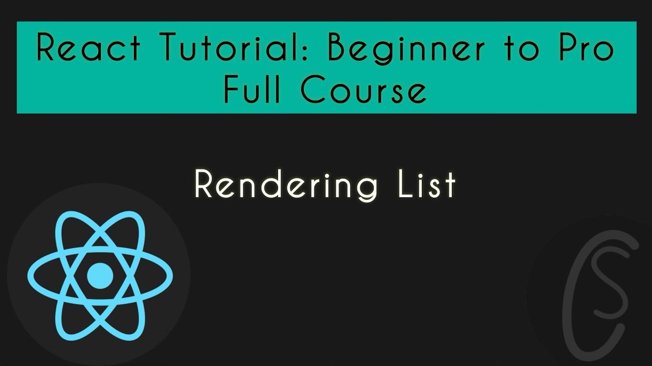Rendering List React Tutorial Beginner To Pro Full Course Youtube