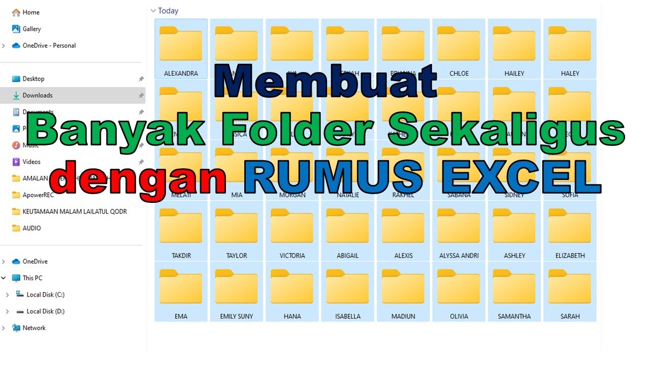 Membuat Banyak Folder Baru Sekaligus Dengan Excel Youtube