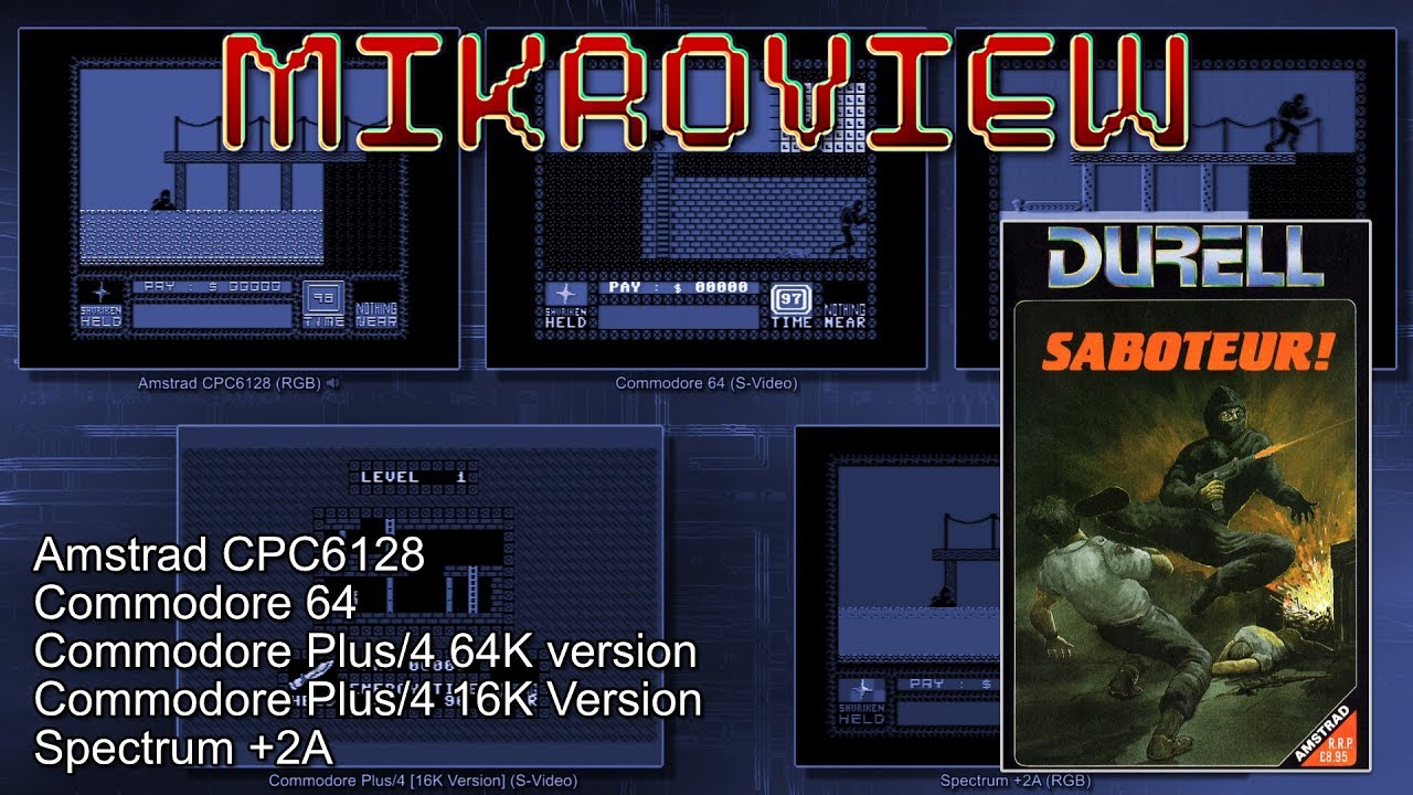 Mikroview 92 Saboteur On Amstrad C64 Commodore Plus 4 16k And 64k