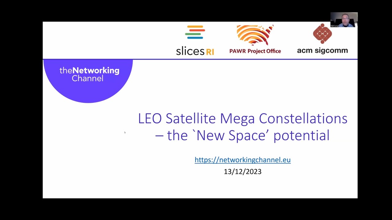 Leo Satellite Mega Constellations The New Space Potential Youtube