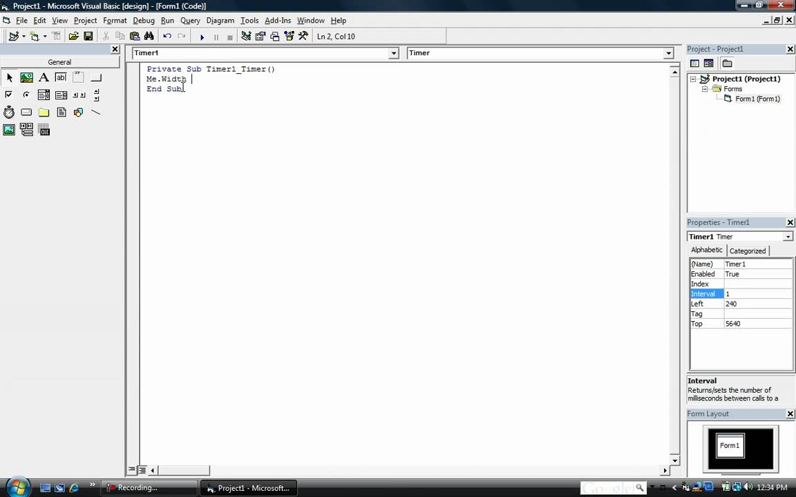 How To Make A Program Slide Open In Vb6 Youtube