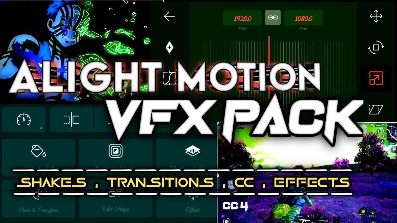 Alight Motion Vfx Pack Preset Base Shakes Effects Transitions