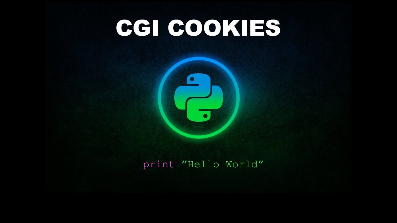 Cgi Cookies Python Programming Youtube