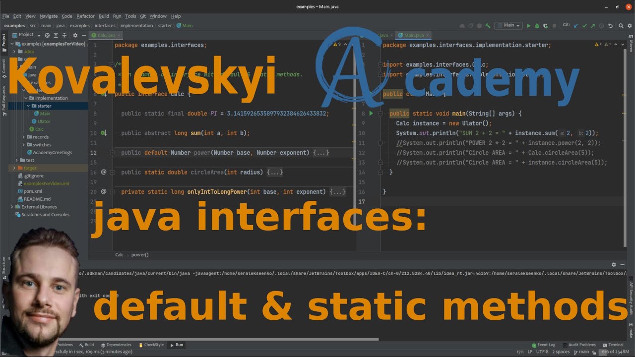 Java Interfaces Default Static Methods Youtube