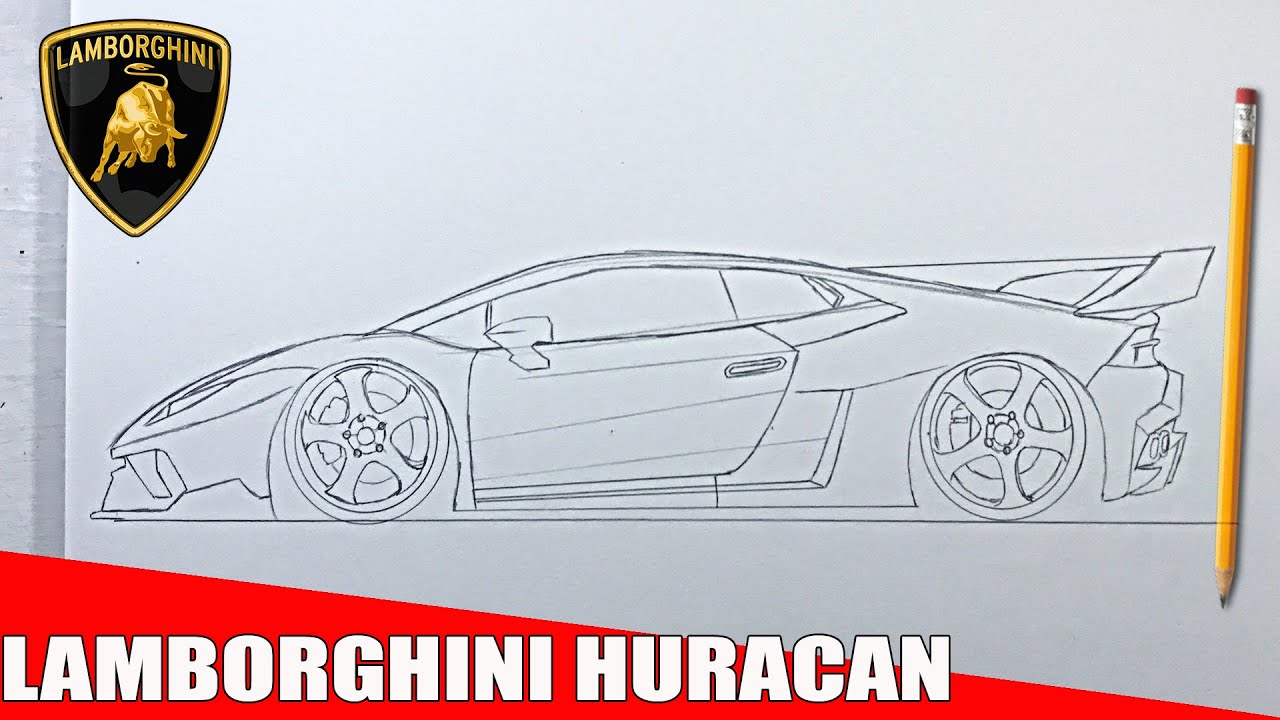 Como Dibujar Un Auto Lamborghini Huracan Youtube