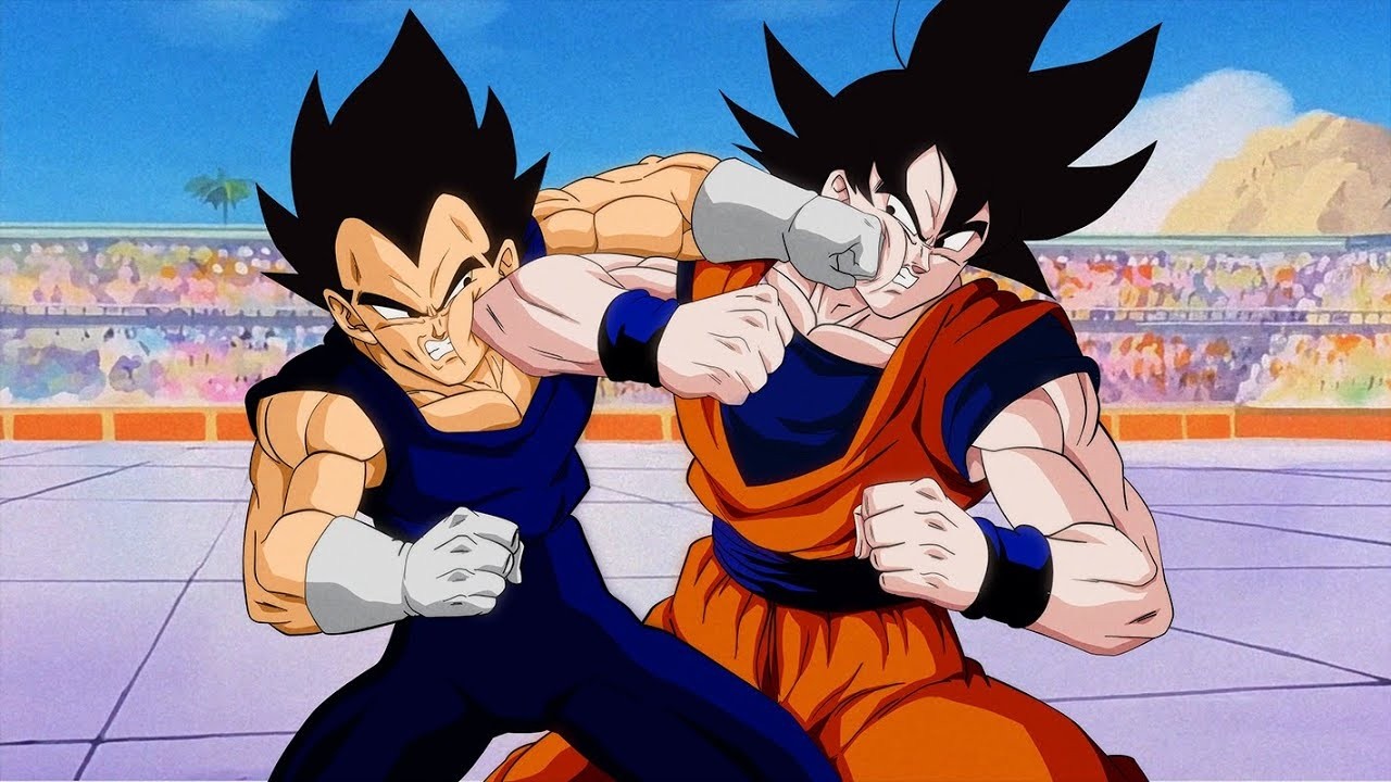 Goku Vs Vegeta At The World Tournament Battle World 3 Youtube