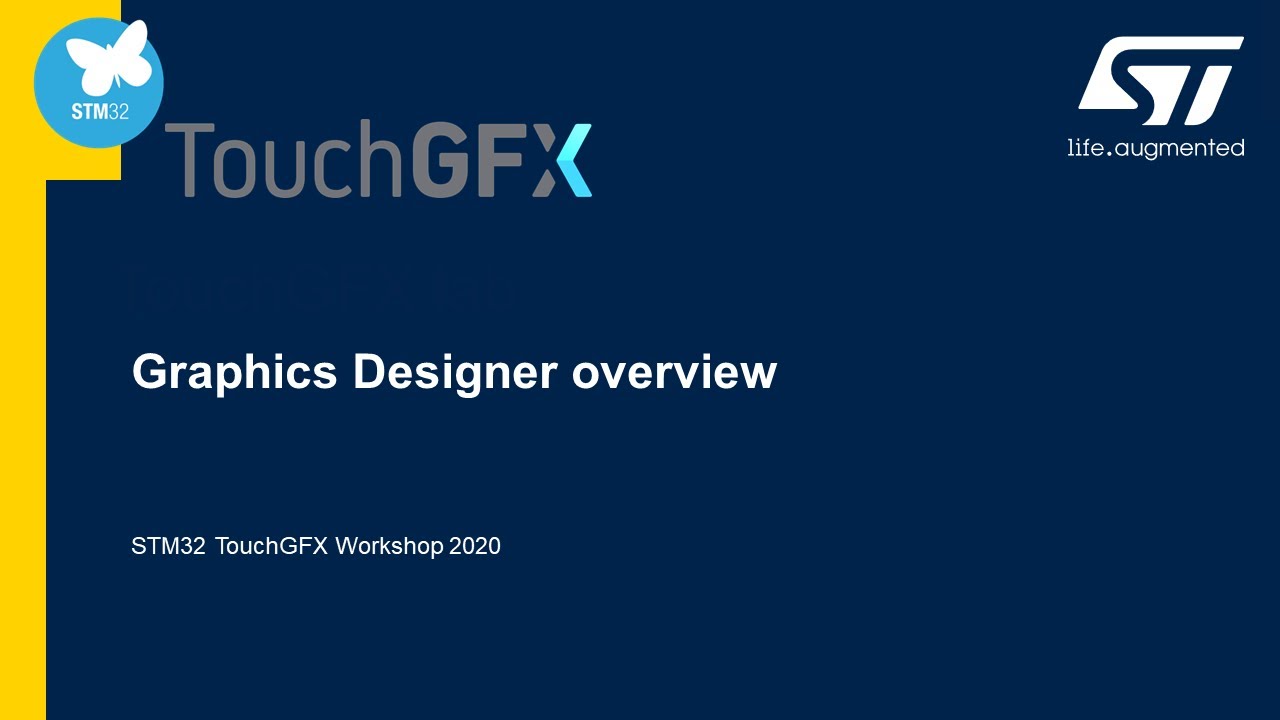 Stm32 Graphics Workshop 6 Touchgfx Graphics Designer Overview Youtube