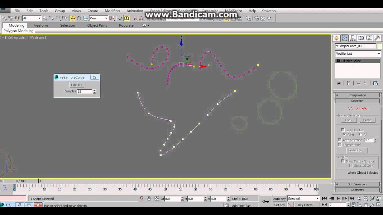 Maxscript Resamplecurve Youtube